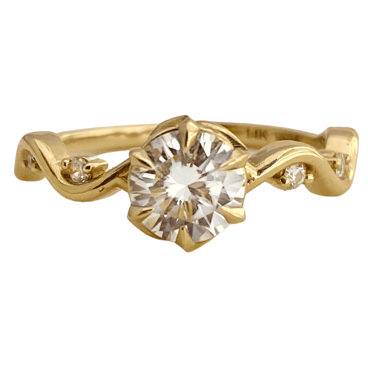Water Lily Engagement Ring – Nested Yellow Jewelry Co.